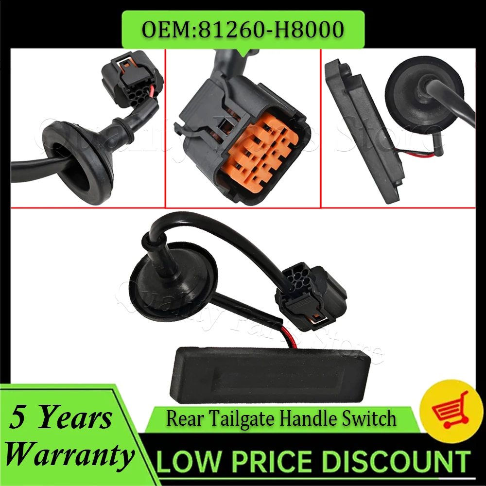 1PC Poignée de déverrouillage du coffre arrière 81260-H8000 81260H8000 ...