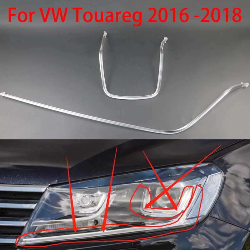 For VW Touareg 2016 2017 2018 LED DRL Headlight Light Guide Plate ...