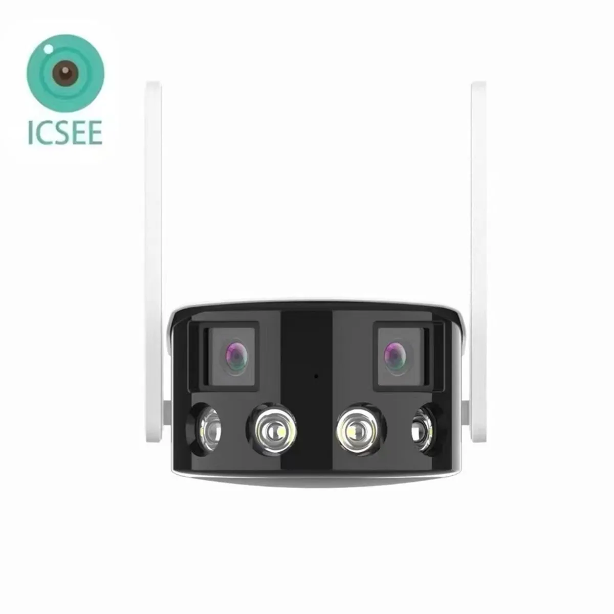 4MP iCsee APP 180 Degree Wide Angle Dual Lens IP Camera Full Color ...