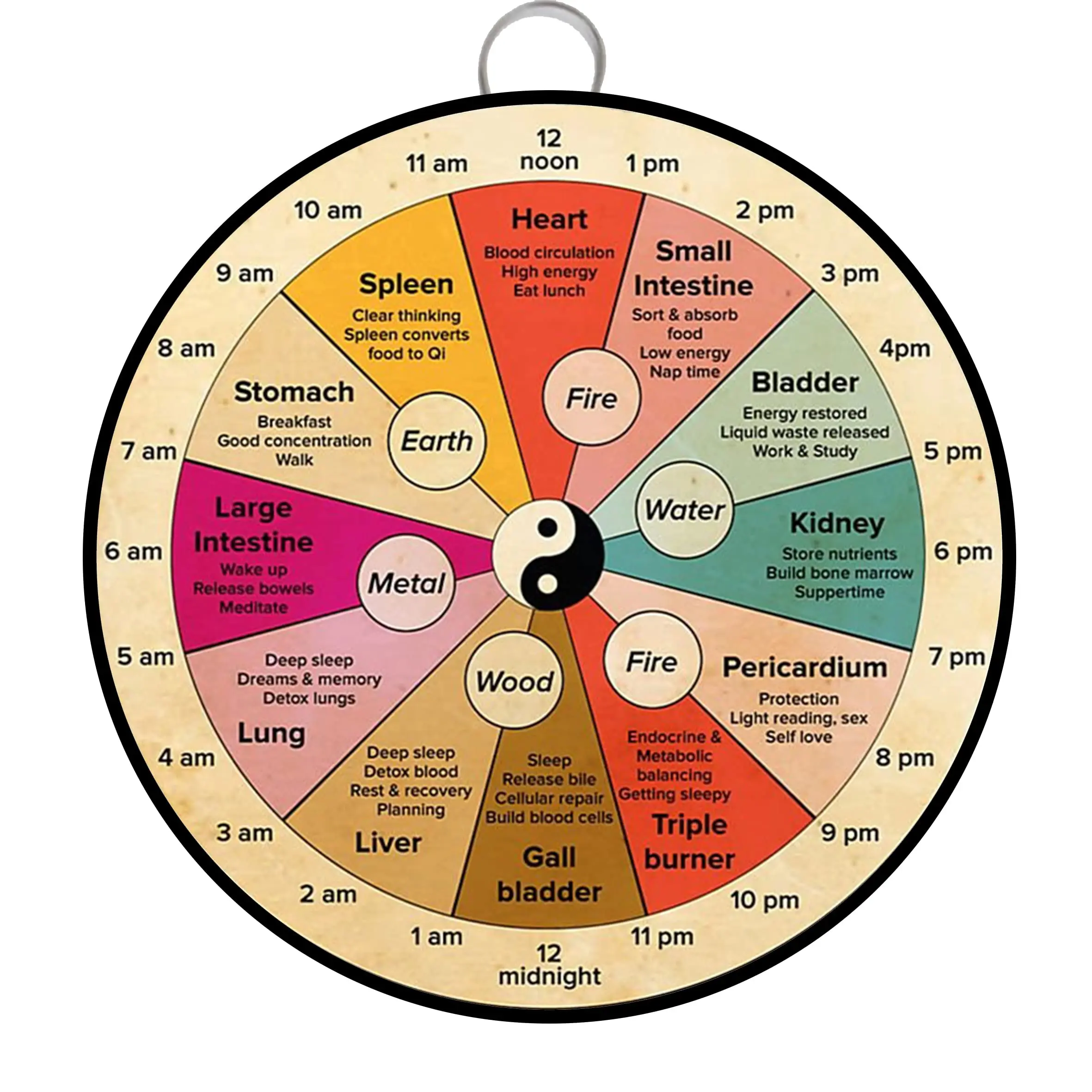 Organ-Clock-Knowledge-Wall-Art-Round-Retro-Metal-Tin-Sign-24-Hour ...