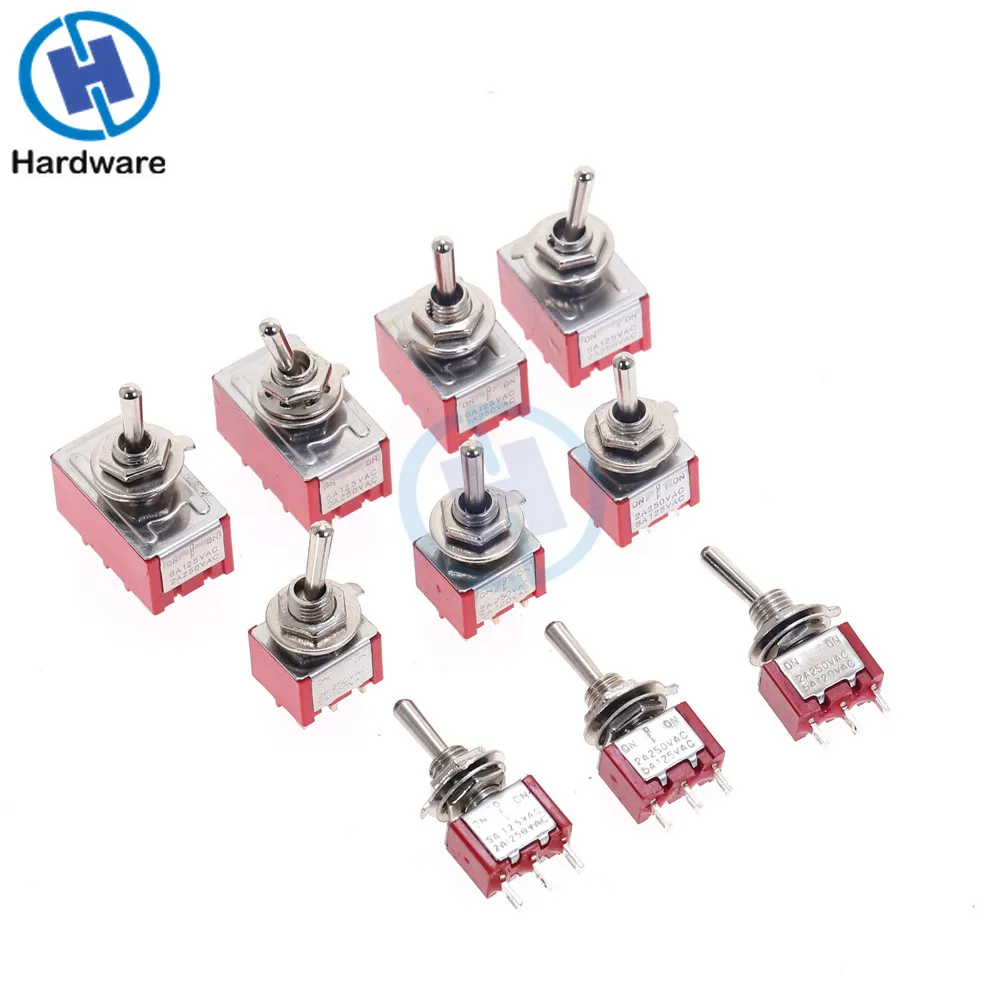 10Pcs-Miniature-Toggle-Switch-Red-Mts-102-MTS-101-MTS-202-MTS-303-MTS ...