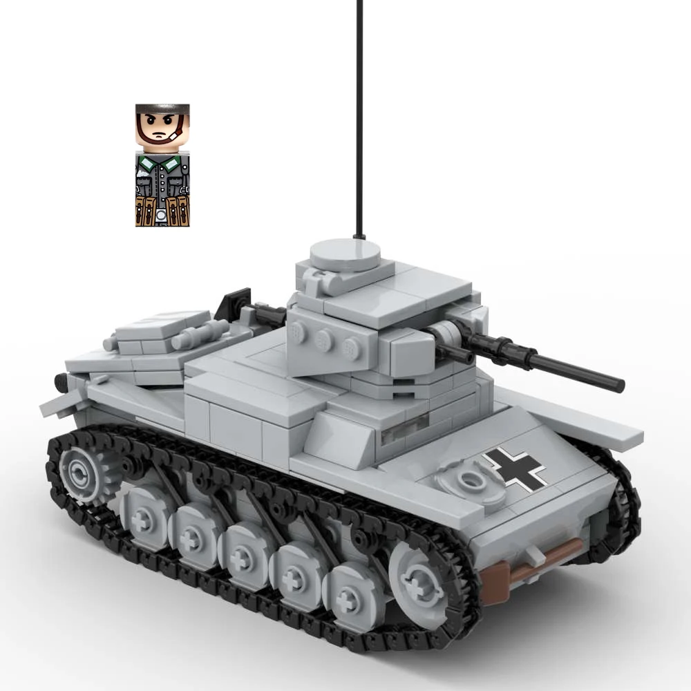 Military-Weapons-Building-Block-Toy-Panzer-II-Ausf-F-German-Light-Tank ...