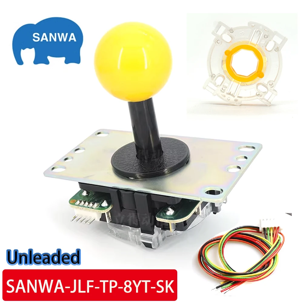 Japan Sanwa Joystick JLF TP 8YT SK Fighting Rocker with Topball, 5Pin ...