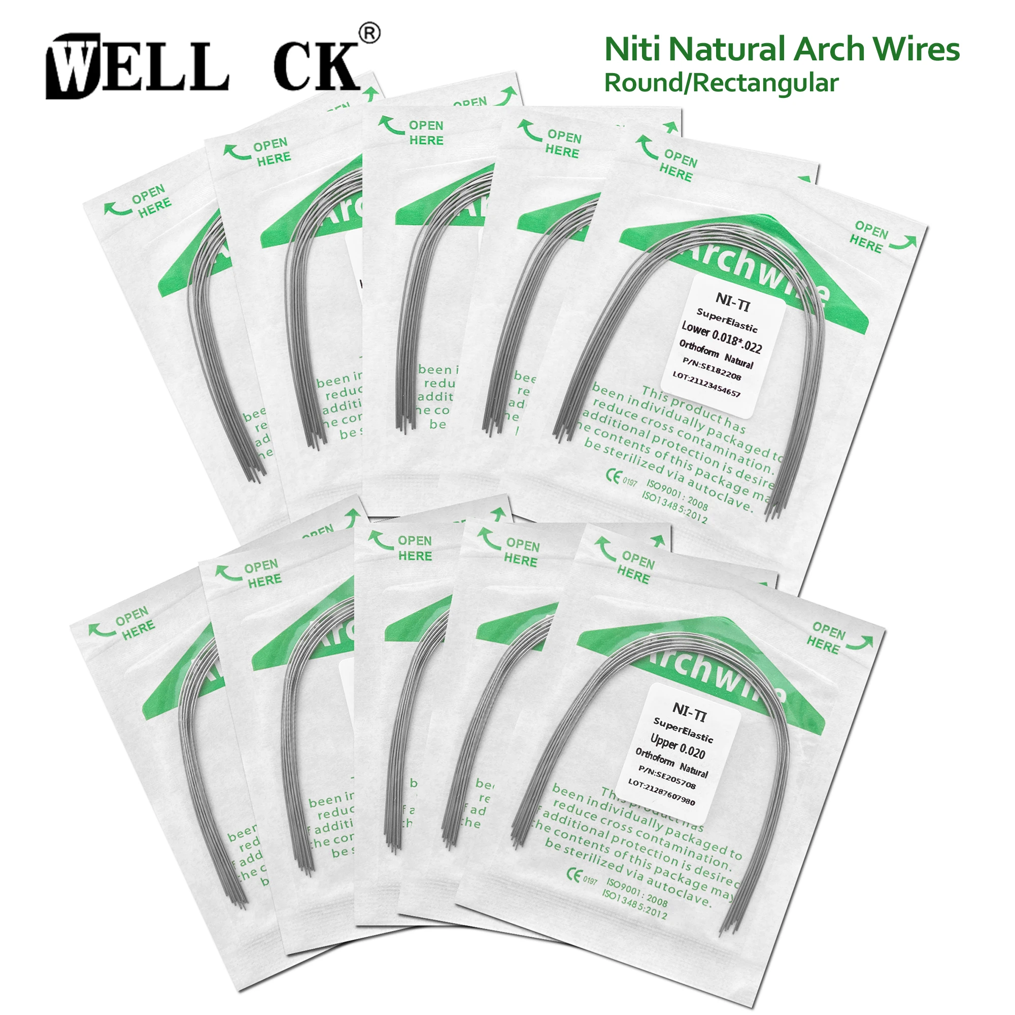 Alambres de arco Dental Niti de forma Natural, alambre de arco de ...