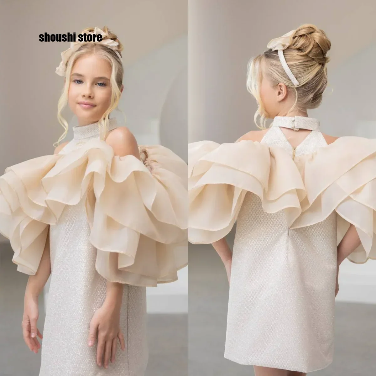 Beige Flower Girl Dresses for Wedding Toddler Girl's Birthday Gowns ...