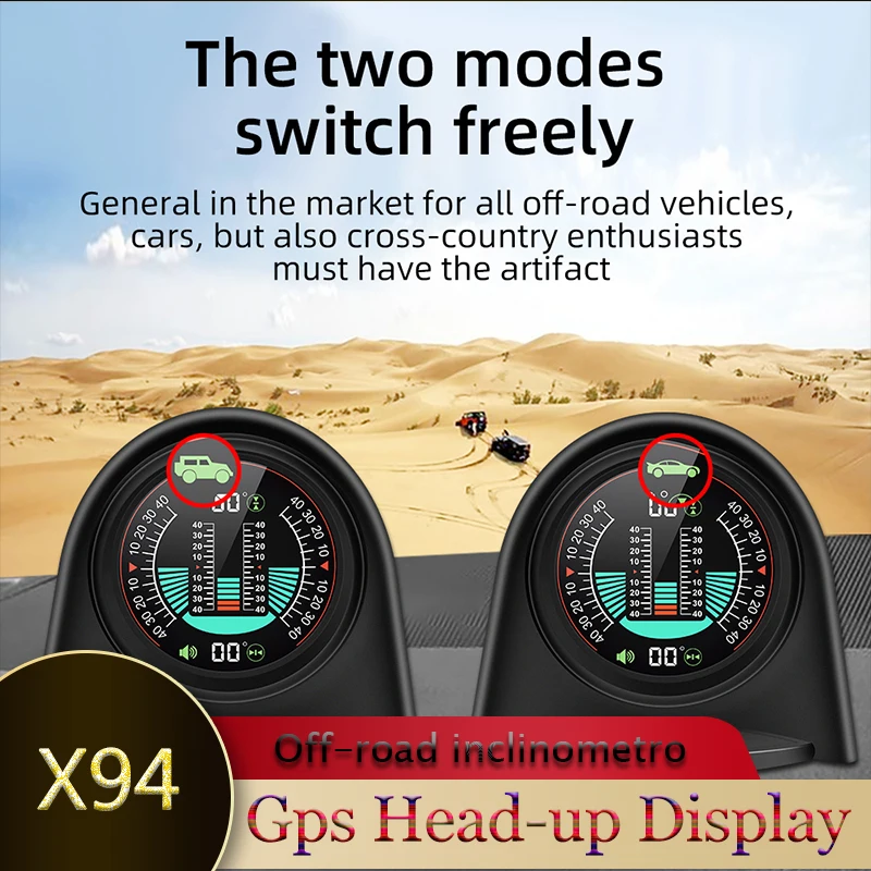 HD-LCD-Off-Road-Equipment-Inclinometer-Head-up-Display-Car-Hud-X94-Gps ...