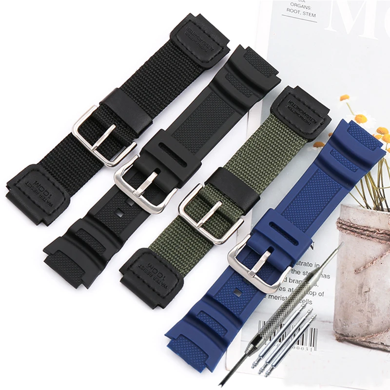 Correa-de-nailon-para-reloj-Casio-correa-de-resina-para-reloj-de-AE ...