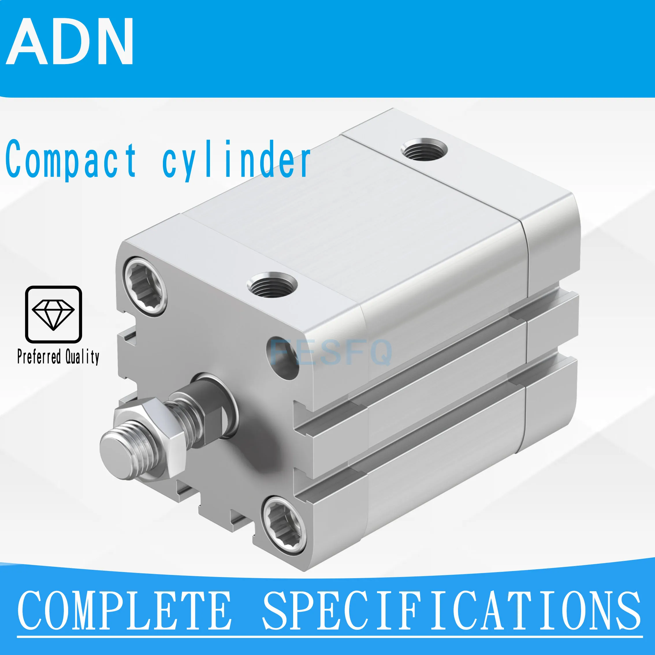 Compact cylinder ADN-16-5-I-P-A ADN-16-10-I-P-A ADN-16-15-20-25-30-40 ...