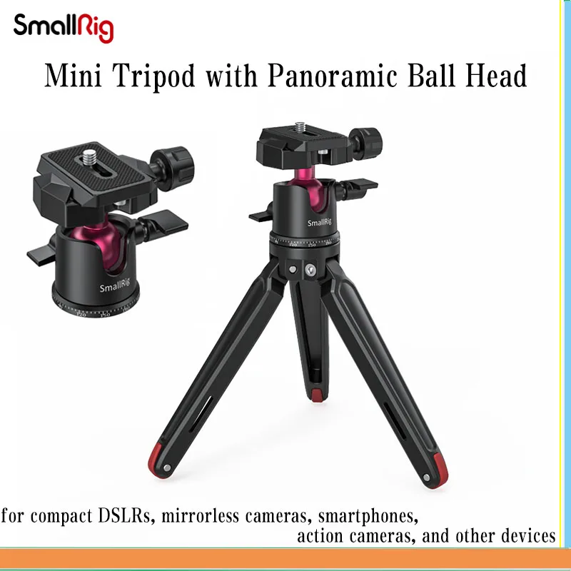 SmallRig Tabletop Mini Tripod with Panoramic Ball Head BUT2664 Portable ...