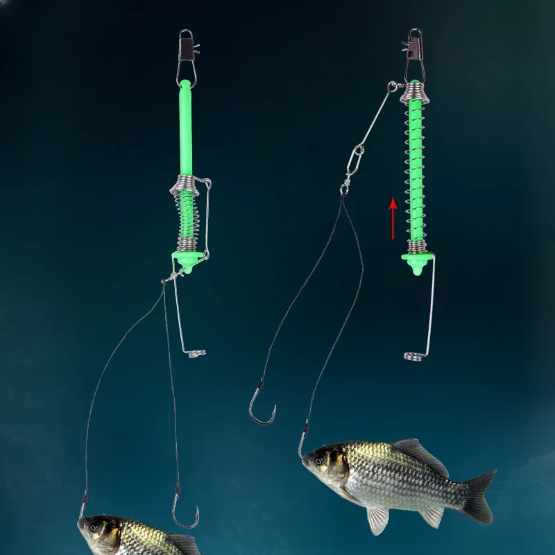 Automatic-Fishing-Hooks-Trigger-Fishing-Pole-Fixing-Spring-Fishhook ...