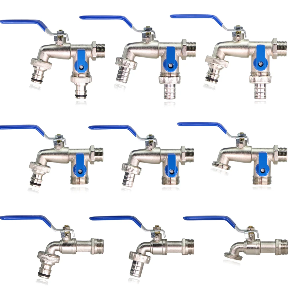 1-2-Garden-Lever-Tap-Valve-Faucet-Water-Ball-Valve-with-Connector ...