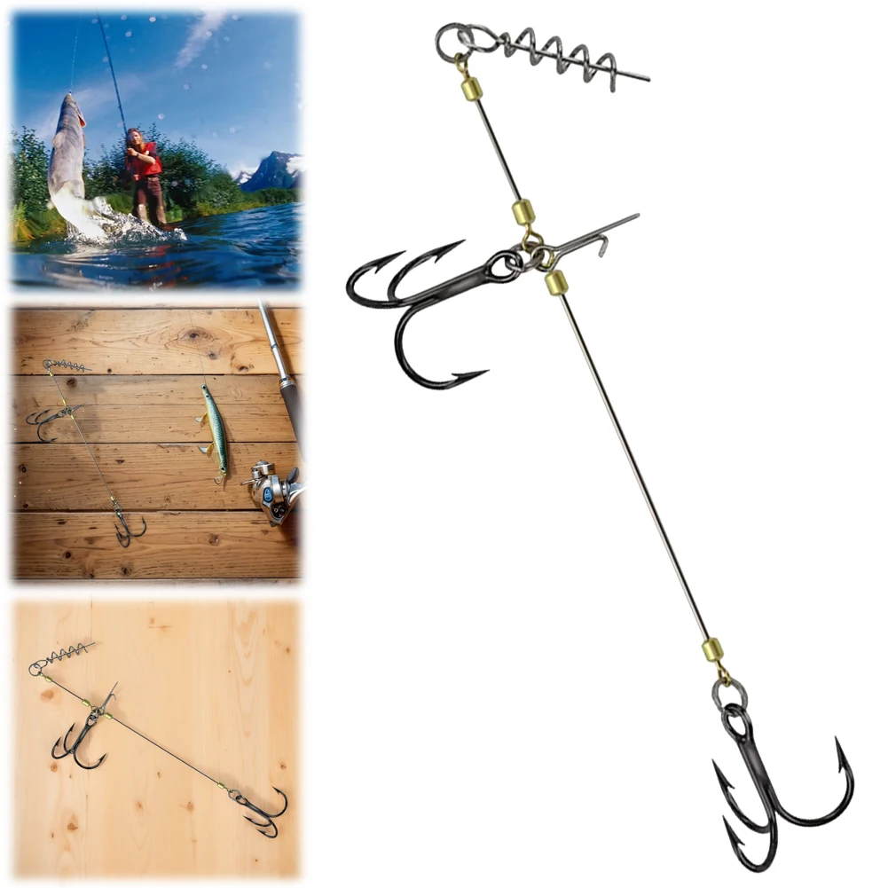 Multi-Depth-Pike-Stinger-Rigs-Fishing-Hook-with-Pin-Screw-Connector ...