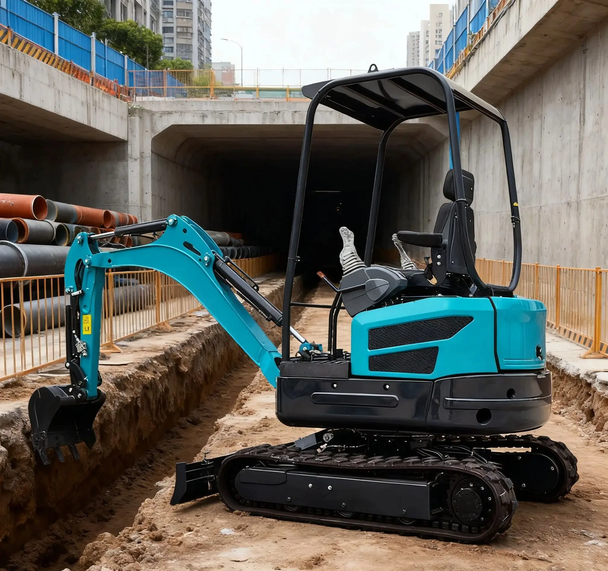 Mini excavator 1.8 tons 2.2 tons 3.5 tons hydraulic diesel agricultural ...