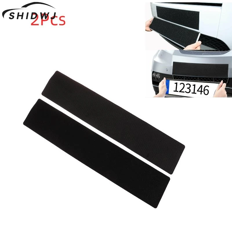 2Pcs-Set-Adhesives-Licenses-Plate-Holder-Frameless-Black-Weather-proof ...