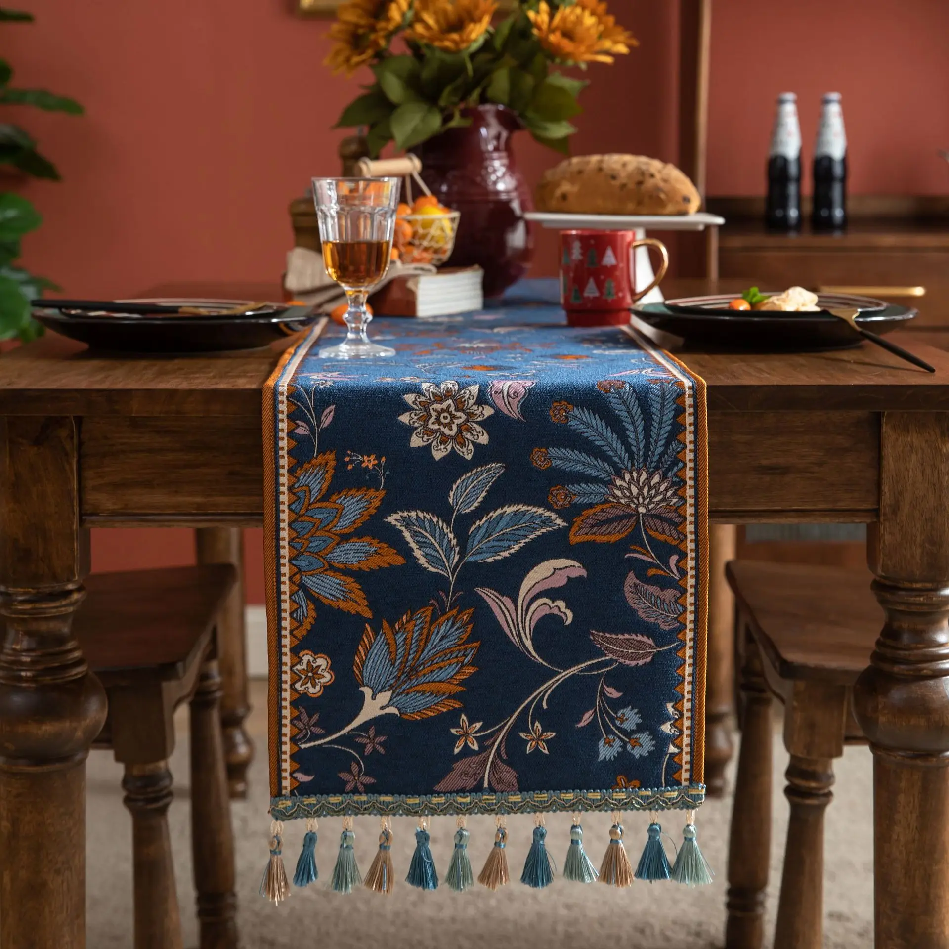 Jacquard-Table-Flag-Flower-Color-Table-Cloth-Festival-Coffee-Table-Bed-Flag-TV-Cabinet-Table ...
