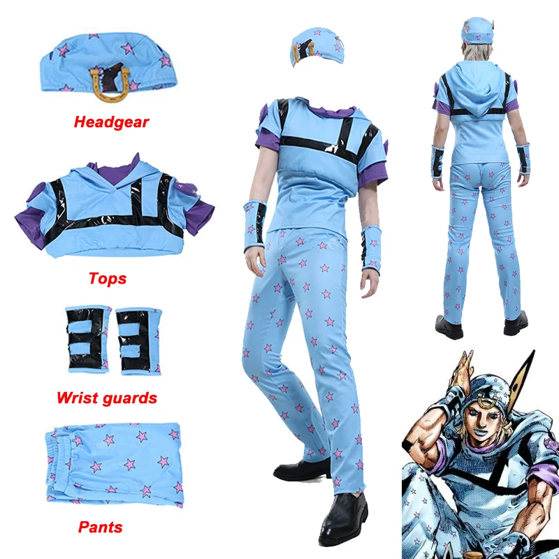Disfraz de Anime JoJo'S Bizarre Adventure para hombre y mujer, traje de ...