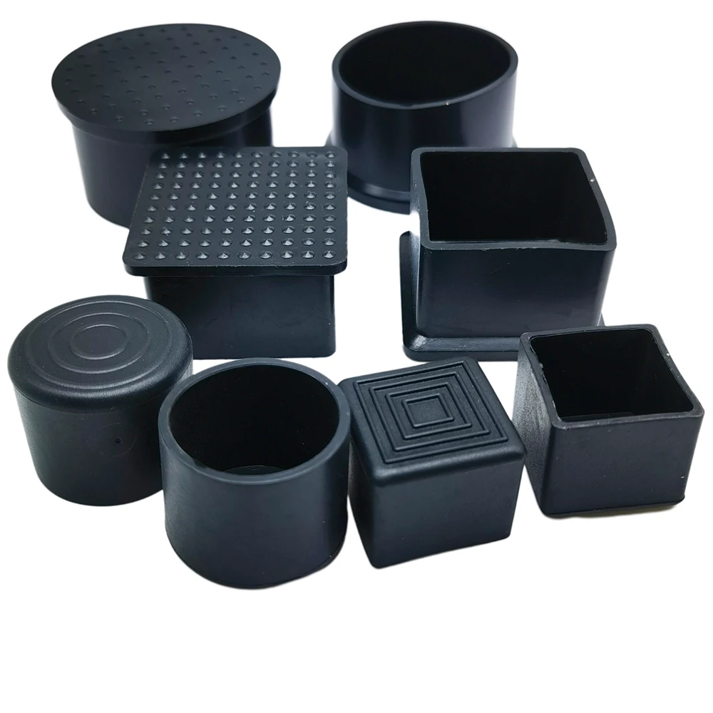 2-20pcs-Black-PVC-Flexible-Rubber-Tube-Cover-Table-And-Chair-Foot-Pad ...