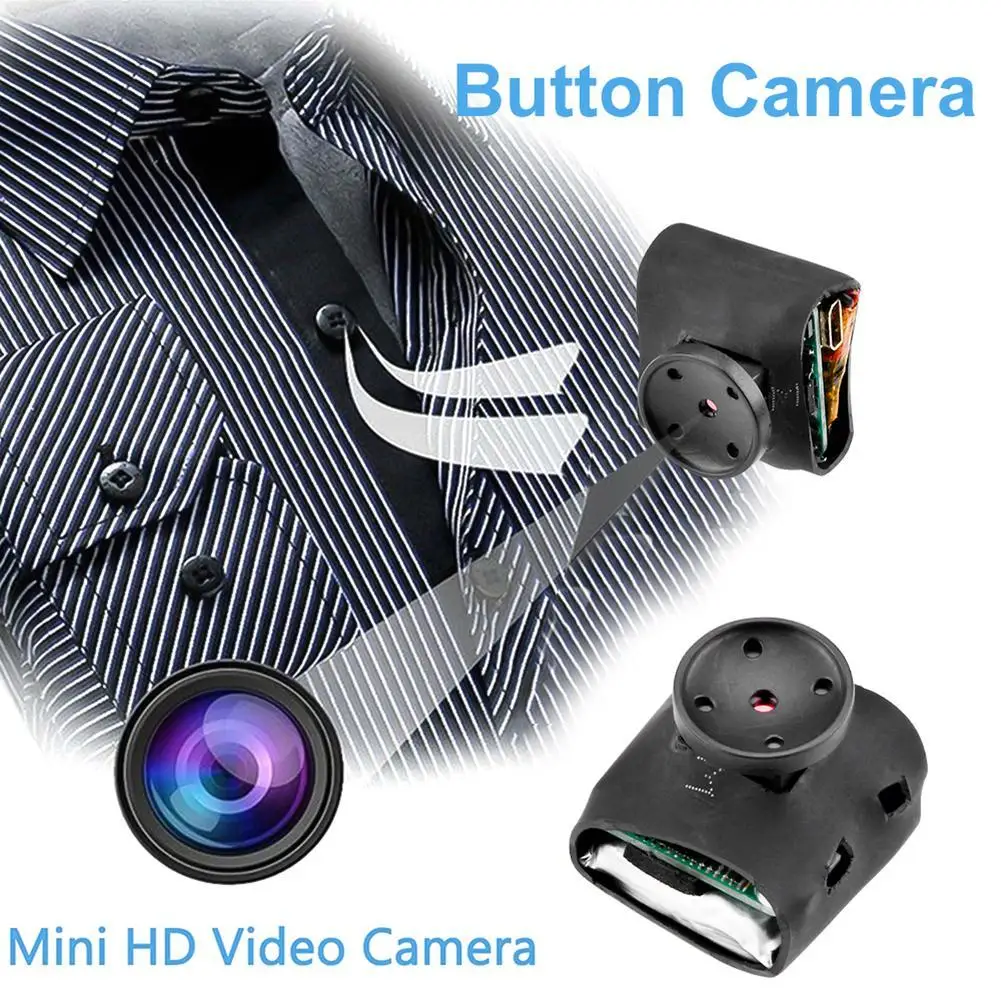Botón de camiseta 1080p Hd Mini cámara fotos vídeo Audio Grabación en ...
