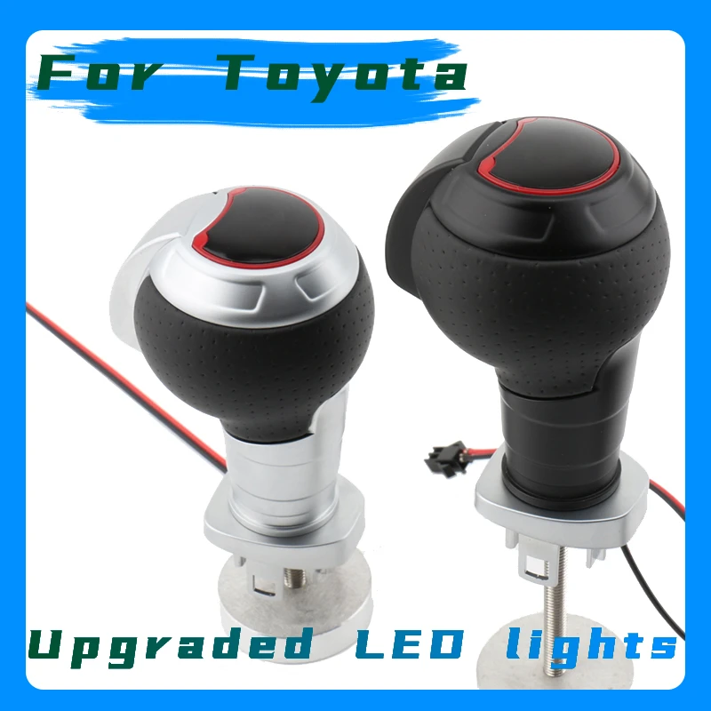For Toyota alphard corolla gear knob black with led light dazzle cool automatic transmission ...