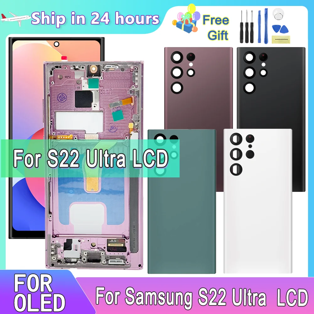 OLED For Samsung Galaxy S22Ultra S908 S908B S908U LCD Display Digital ...