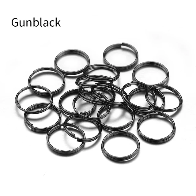200pcs Keychain Rings Open Jump Split Rings Double Loops Circle Key ...
