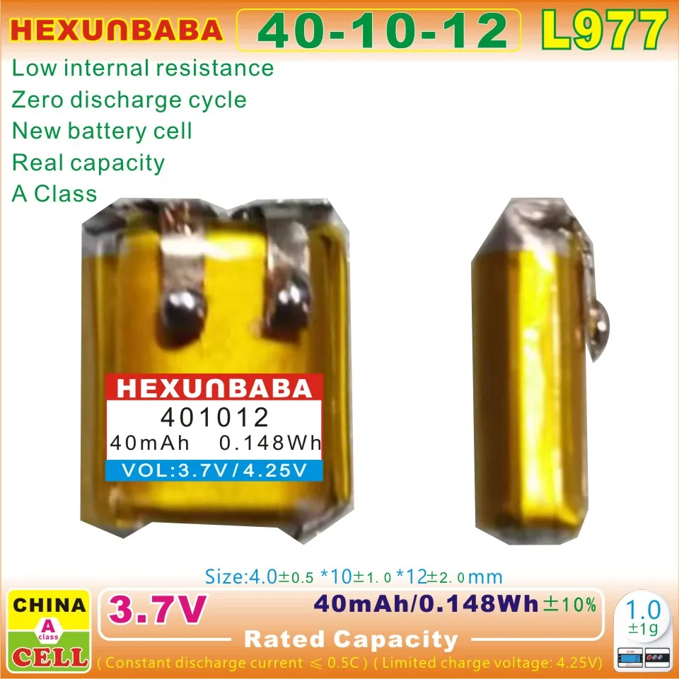 10pcs 401012 501012 601012 581010 3.7V 40mAh 50mAh 55mA 60mAh Li-Ion ...