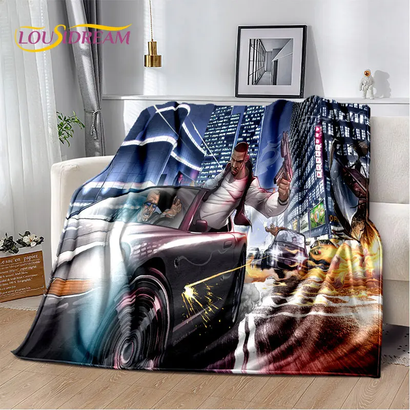 Grand Theft Auto GTA Game Gamer Soft Plush Blanket,Flannel Blanket ...