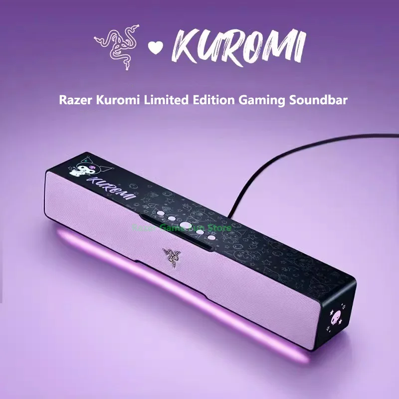 Razer-Sanrio-Kuromi-Edition-Gaming-Soundbar-Compact-Design-Chroma-RGB-Bluetooth-5-0-for-PC ...