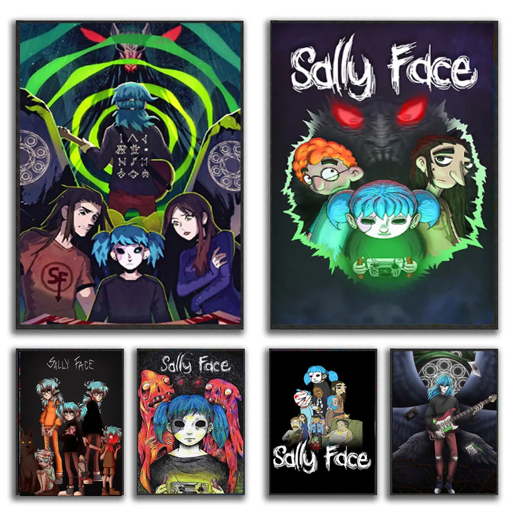 Sally Face Posters and Prints Room Decor Game Canvas Paintings Wall ...