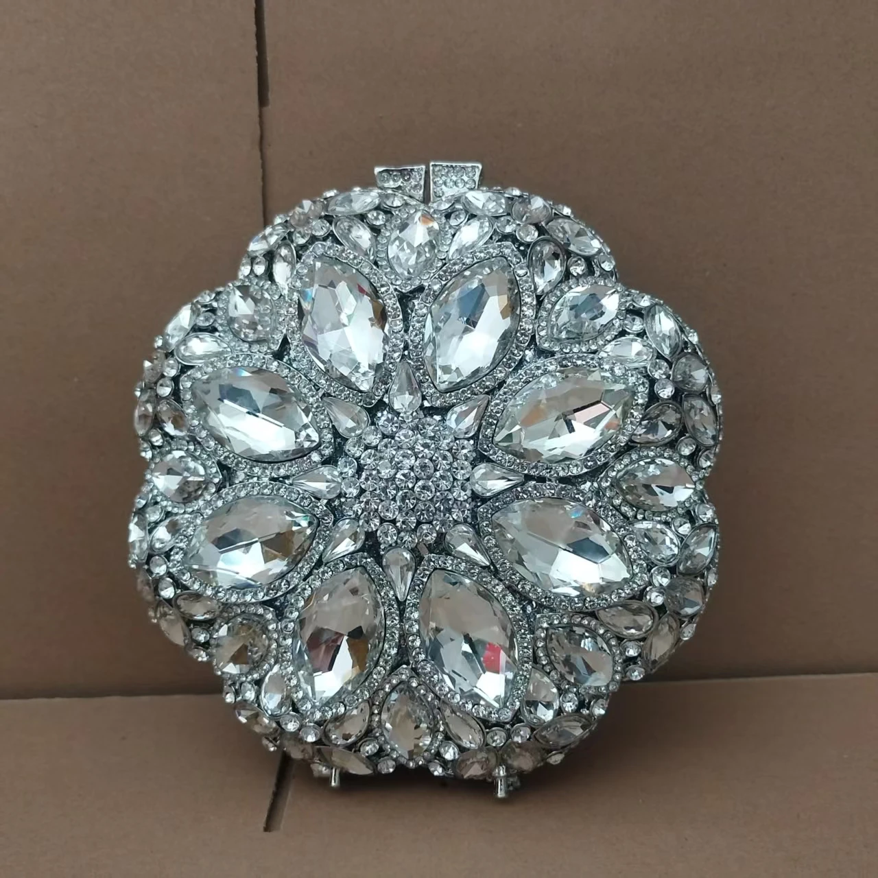 XIYUAN Women Silver Crystals Evening Clutch Bags Wedding Party Blue ...