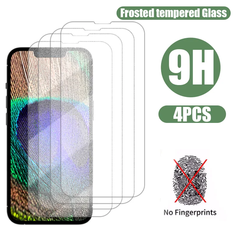 4PCS-Frosted-Screen-Protectors-for-iPhone-11-Pro-Max-12-13-Mini-14-Plus ...