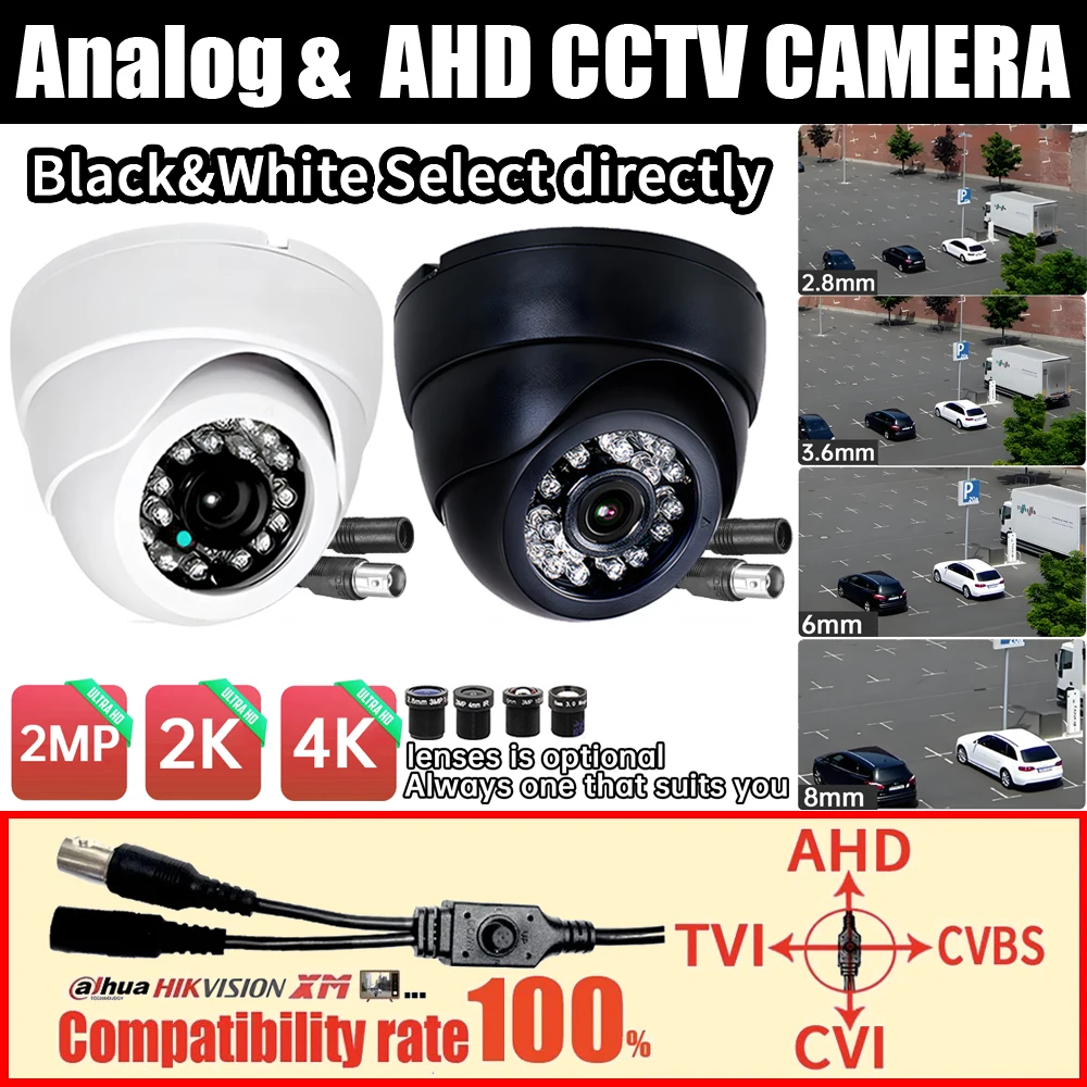 ALL DVR Compatibility 8MP 4MP/5MP Ultra AHD Dome Camera CCTV 1080P TVI ...