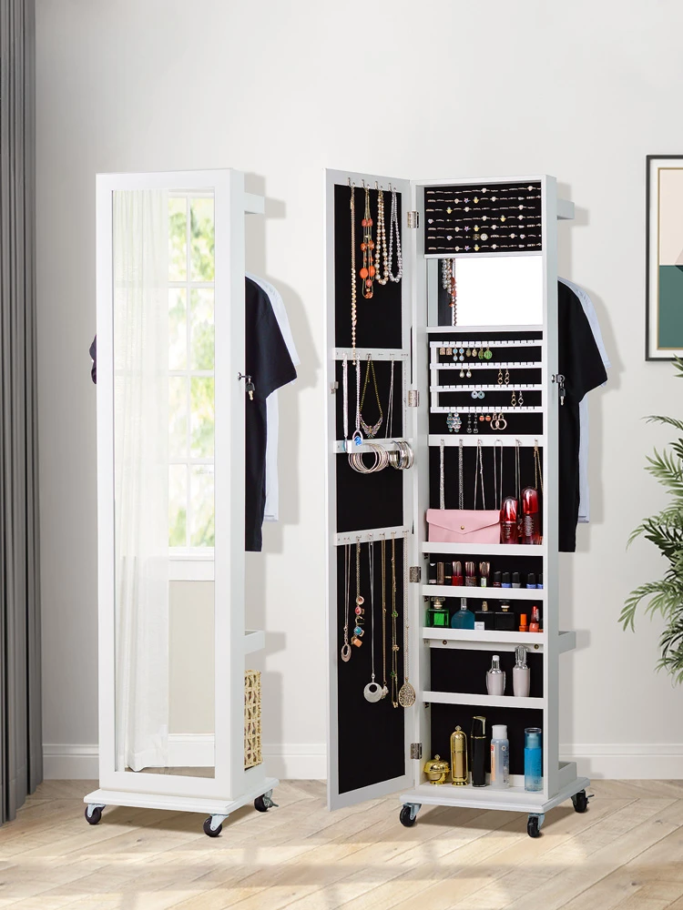 Rotating-Dressing-Mirror-Cabinet-Full-Body-Storage-Cabinet-Cloakroom ...