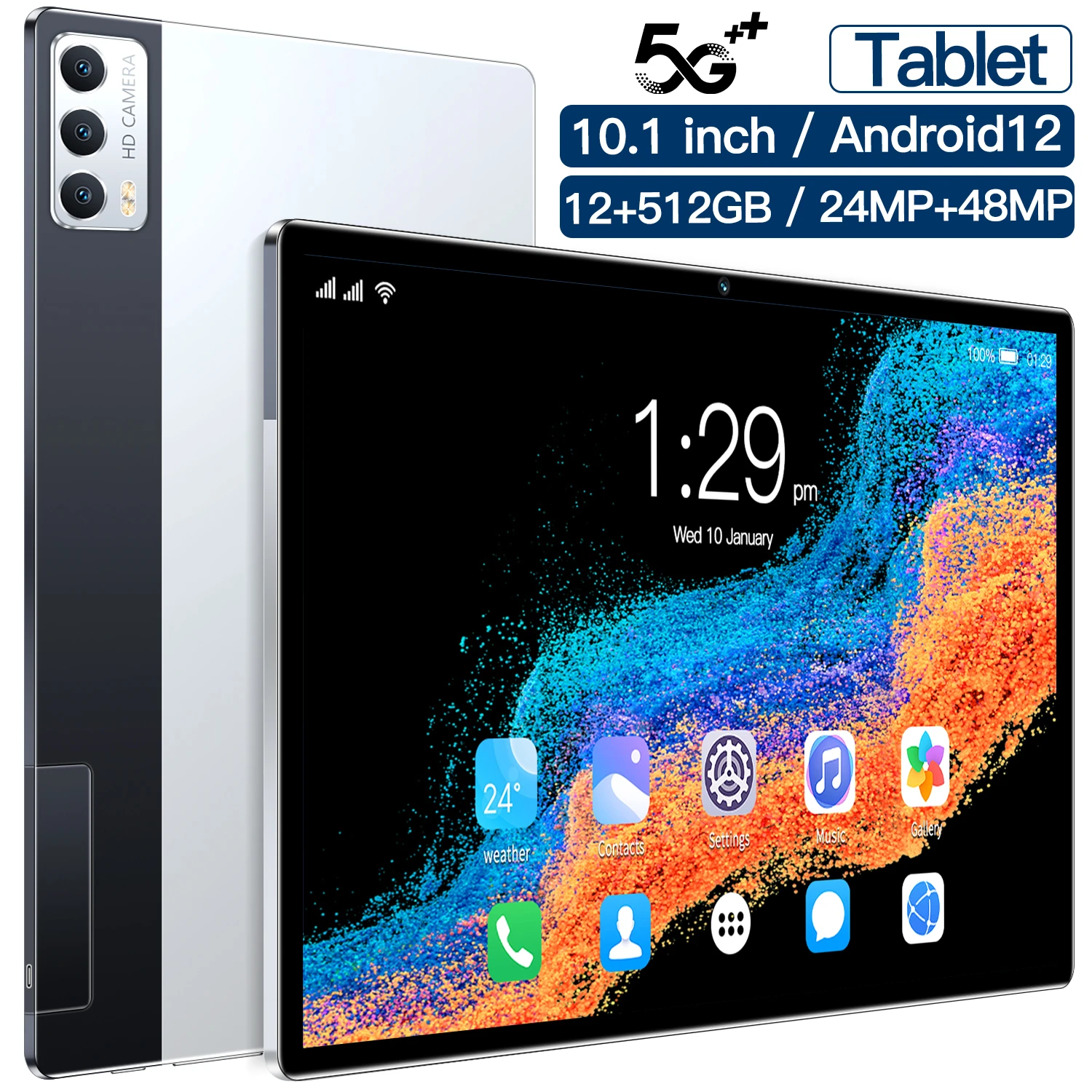 Tableta PC de 2023 pulgadas, dispositivo con Android 12, red 5G, Doble ...