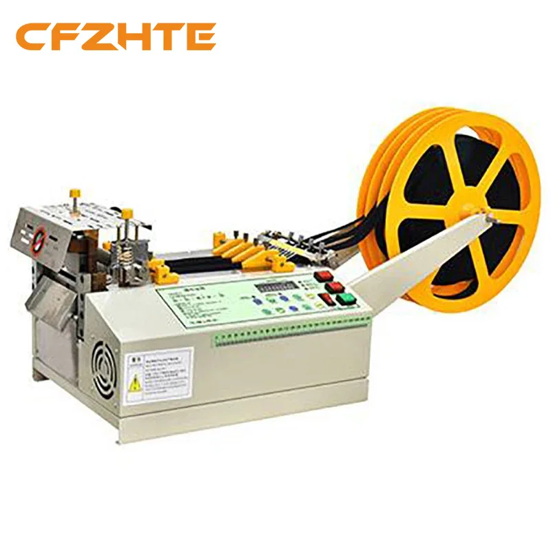140C Computer Automatic Belt Cutting Machine Cold Cut Magic Adhesive ...