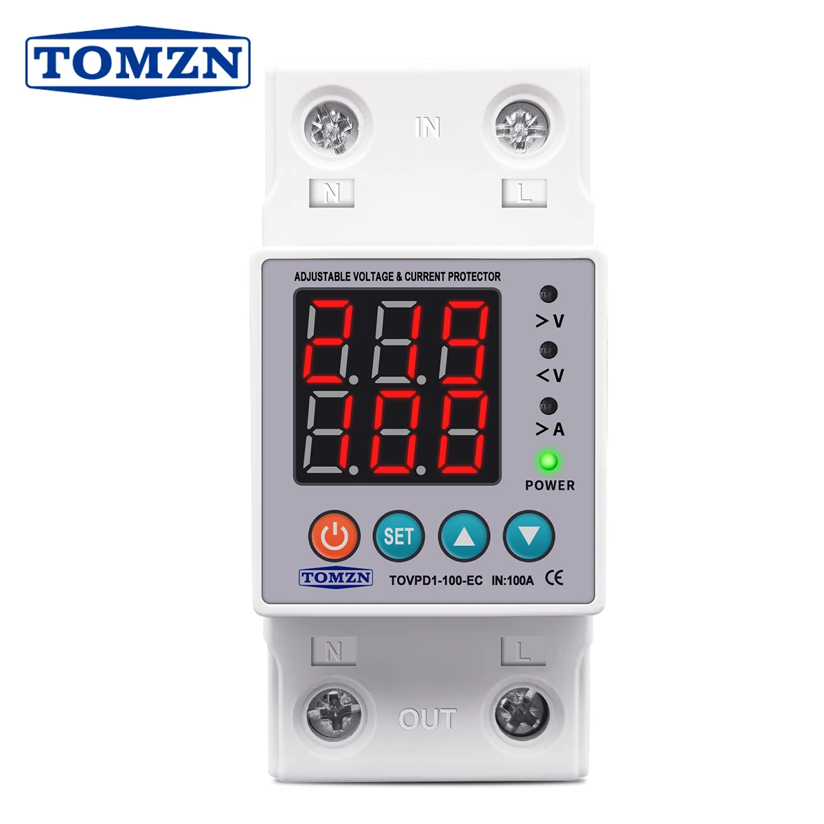 TOMZN-Din-Rail-230V-100A-Adjustable-Over-Under-Voltage-Protective ...