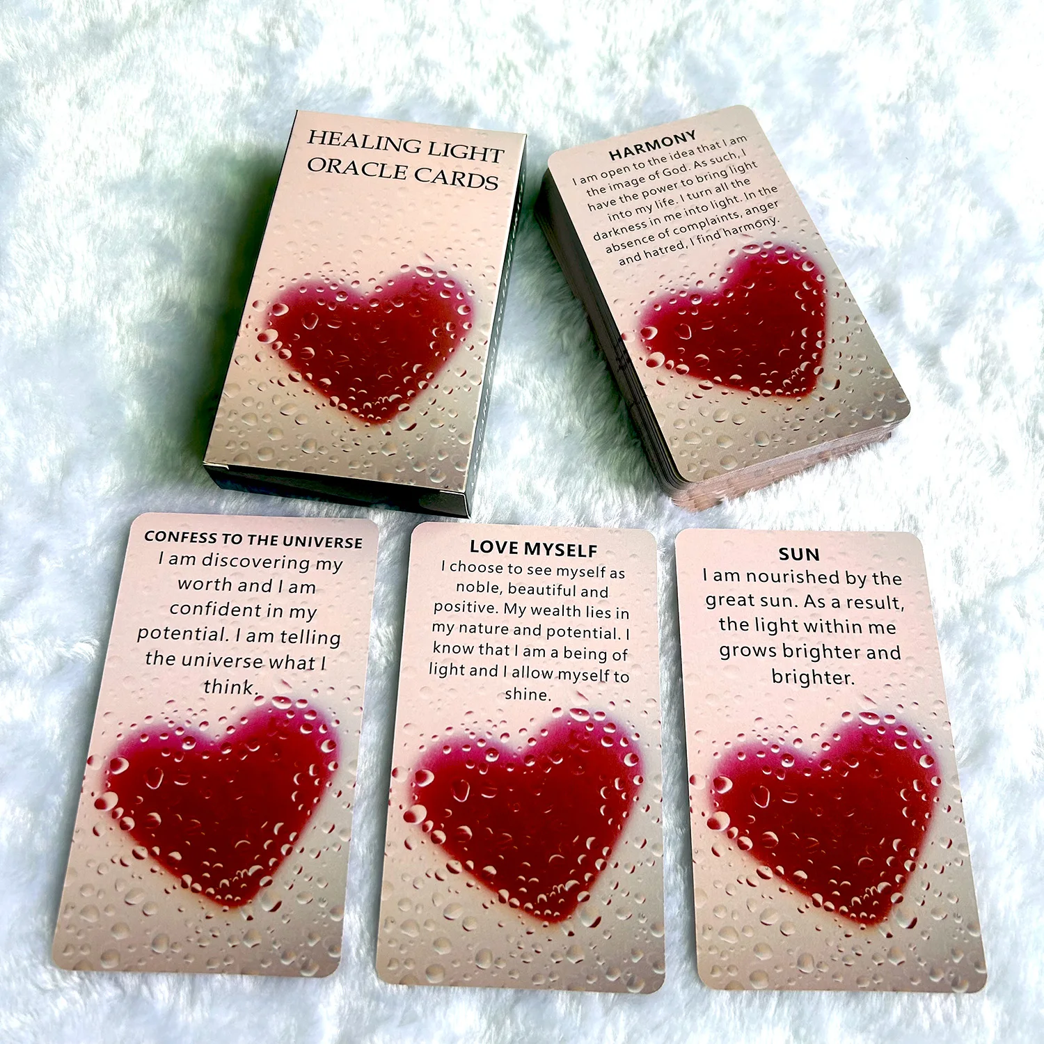 55PCS-12-7cm-Beautiful-English-Oracle-Tarot-Card-Soul-Comfort-Message ...