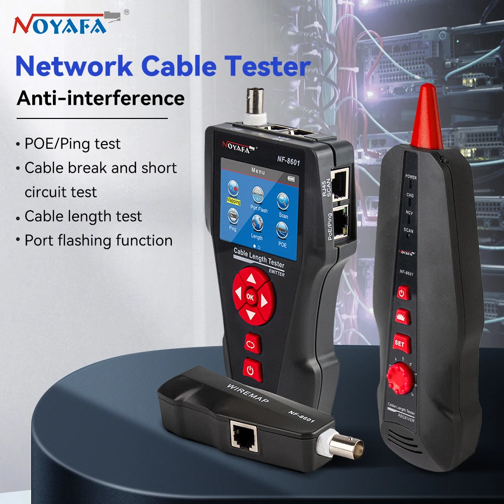 Noyafa-Network-Cable-Tester-Ethernet-Cable-Tracker-PoE-Fun-o-PING-Medir ...