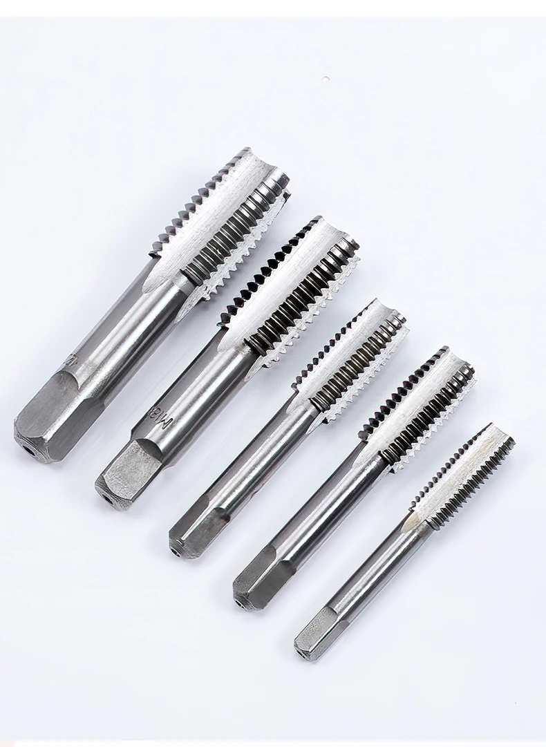 Clé et douille,taraud à filetage pour main droite,2 pièces,HSS,Machine,taraud à vis métrique ...