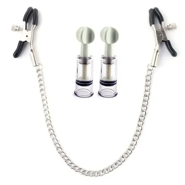Sex-Toys-Nipple-Clips-Breast-Products-Adjustable-Elasticated-Nipple-Chain-Clips-Alternative ...