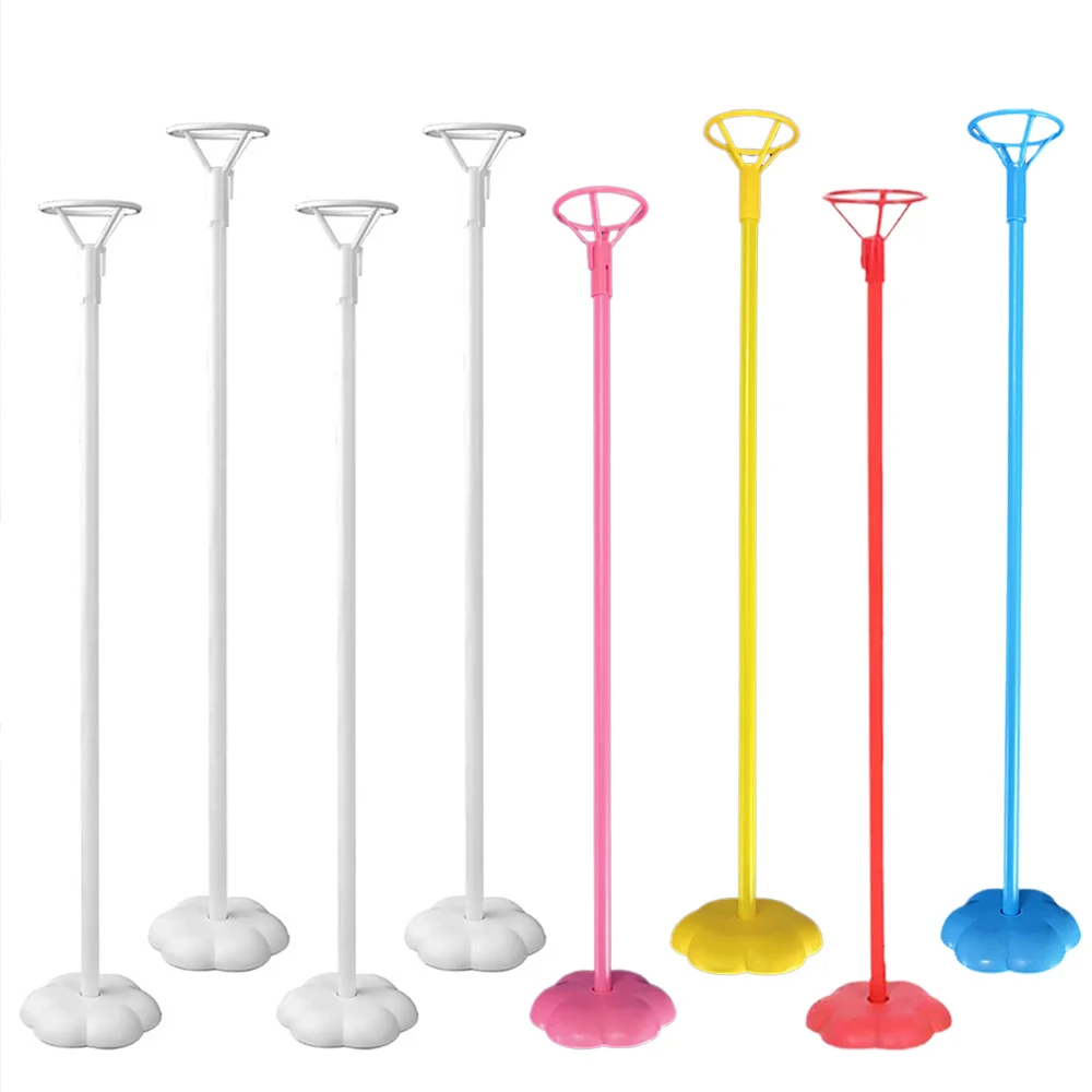 4pcs Balloon Stick Stand White Base with Centerpiece Holder Cup Table ...