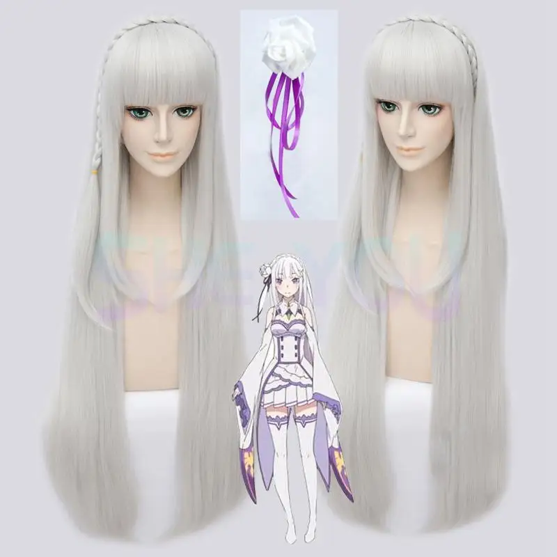 Re:zero Life In A Different World From Zero Wigs Emilia Wig Heat ...
