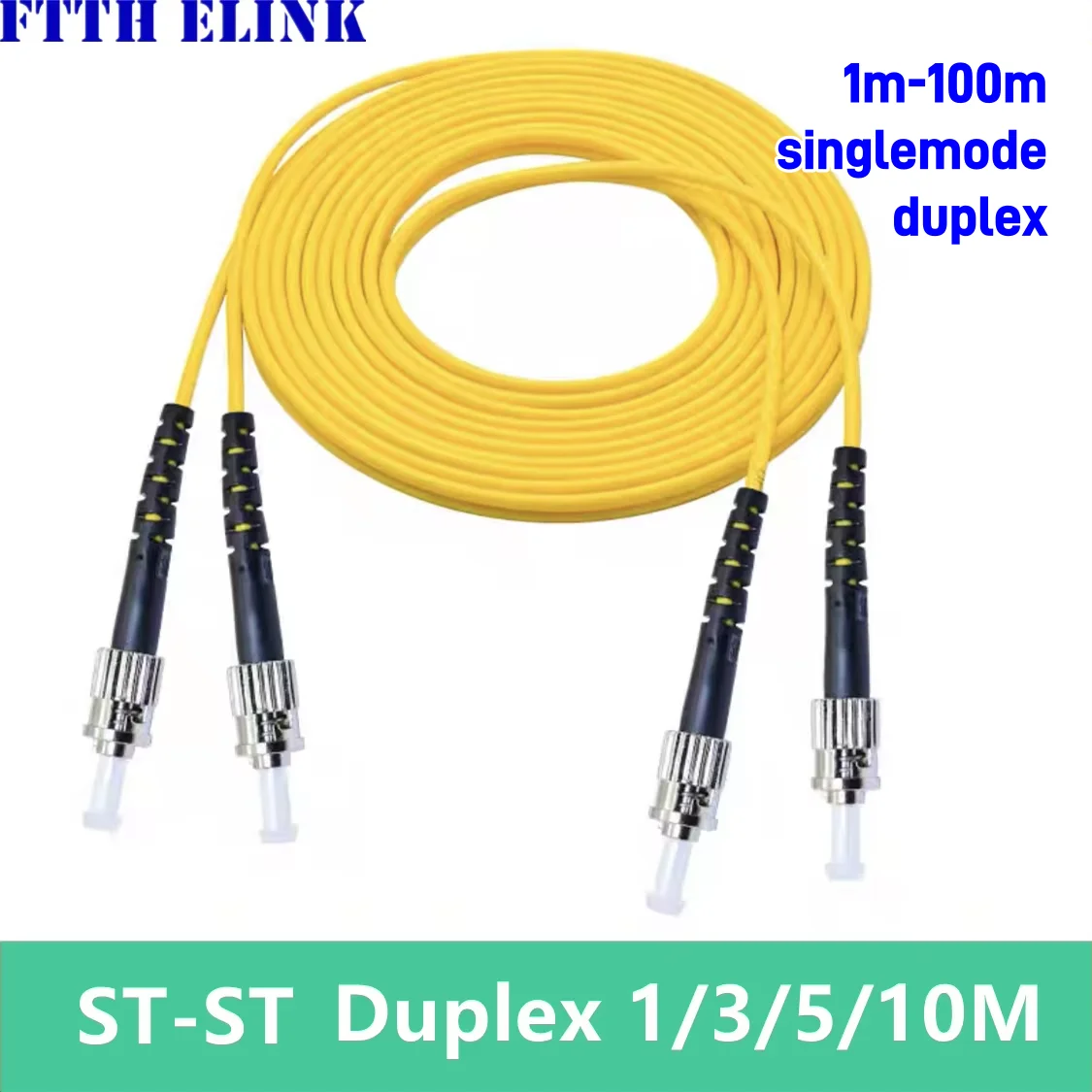 fiber patch cord ST-ST SM Duplex Single mode 10m 20m 30m 50m 100m 3mm ...