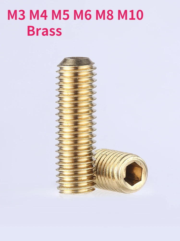 M3-M4-M5-M6-M8-M10-Brass-Concave-End-Set-Screw-Hex-Hexagon-Headless ...