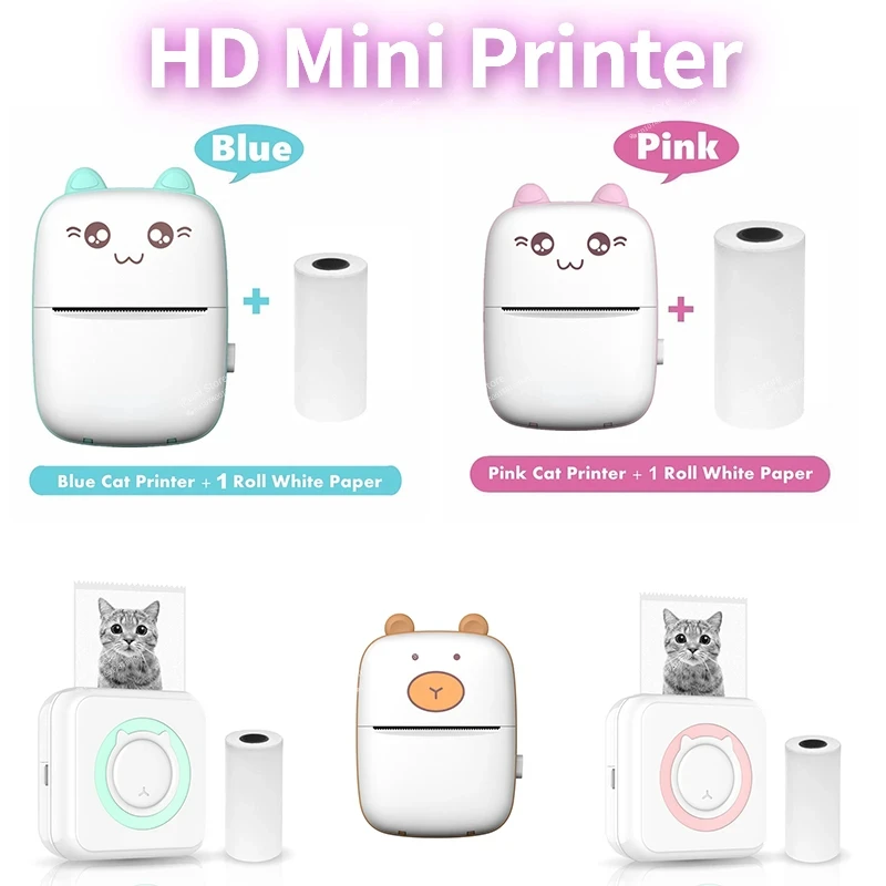 Mini-Photo-Pocket-Printer-Portable-Ink-free-Thermal-57mm-Sticker-Trans ...