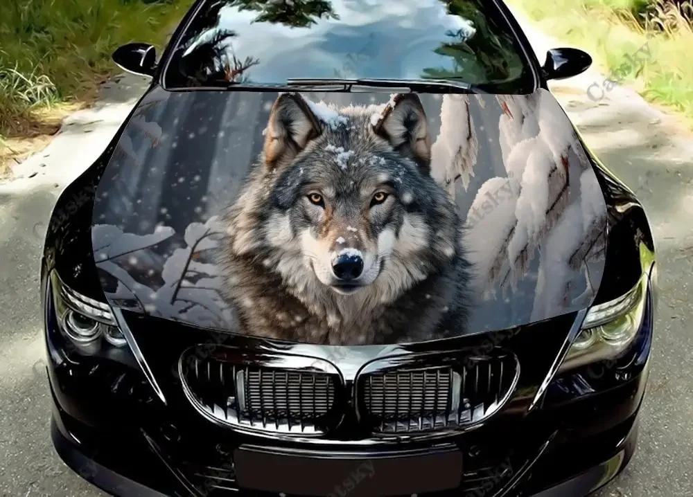 Snowy-Forest-Wolf-Pattern-Car-Hood-Decal-Truck-Decals-Vinyl-Sticker ...