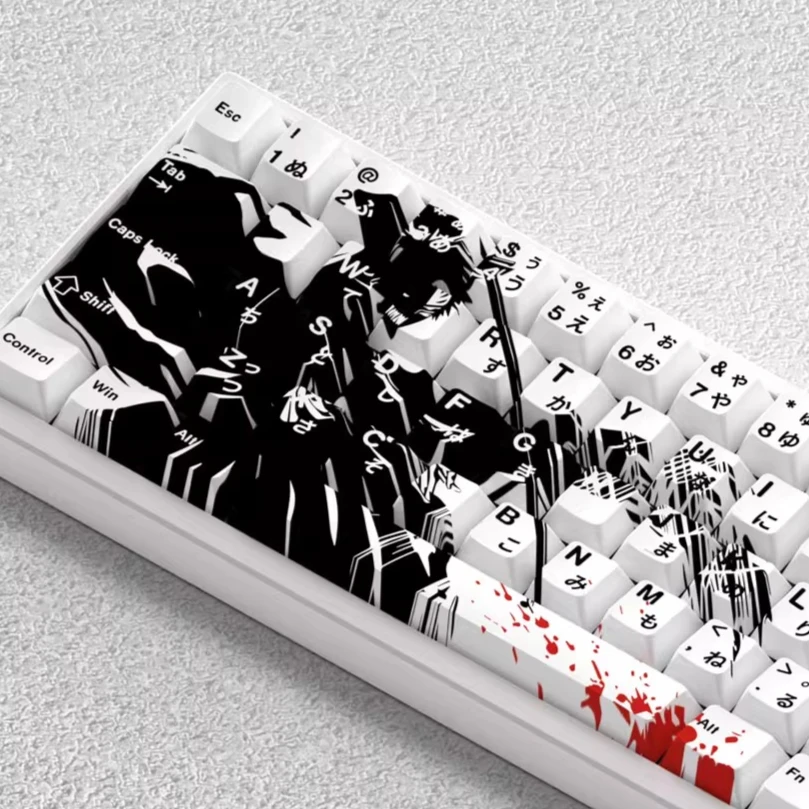73 Keys Bleach Keycaps Ichigo Kurosaki Theme Chreey PBT Dye-Sub ...