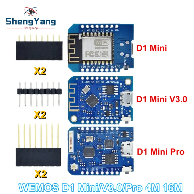 TZT-WeMos-D1-Mini-Pro-V3-0-NodeMcu-4MB-16MB-bytes-Lua-WIFI-Internet-of ...