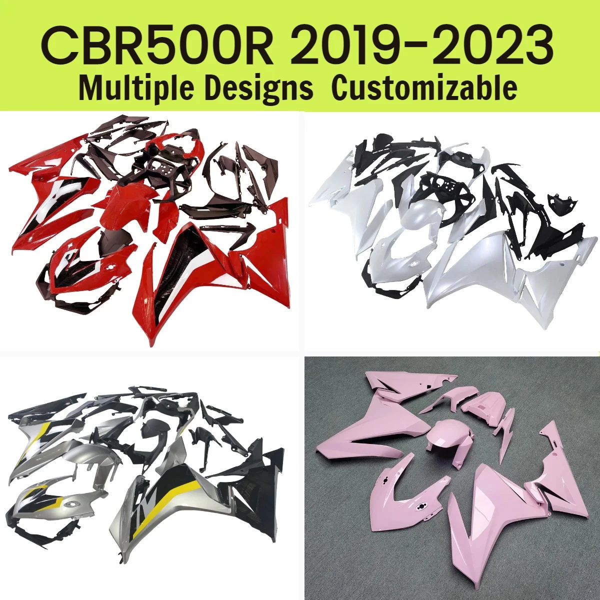 Free Custom Fairing Kit for Honda CBR500R 2019 2020 2021 2022 2023 ...