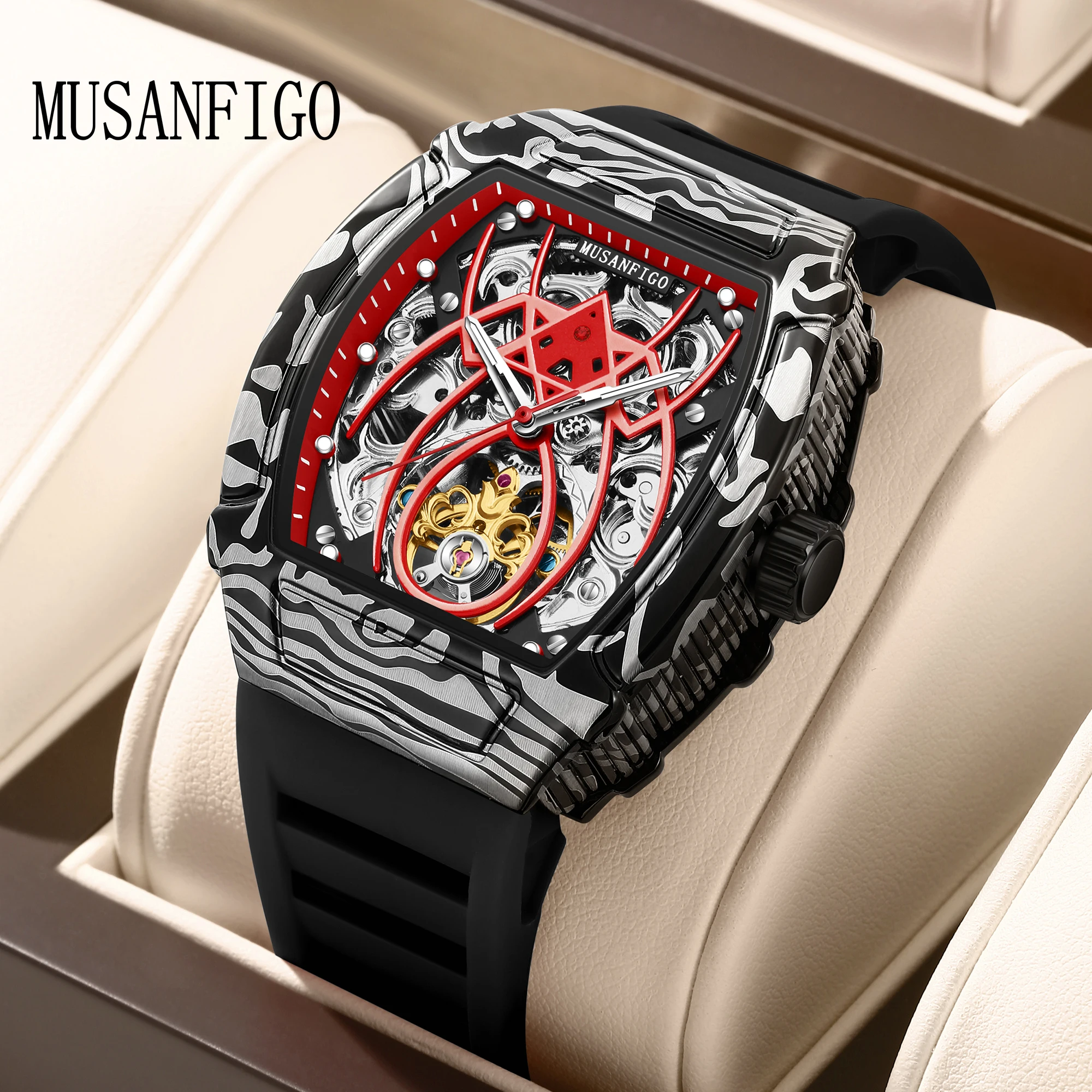 MUSANFIGO Men's Automatic Mechanical Watch Fashion Night Glow ...